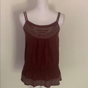 mine | Tops | Maroon Tank Top S Boho Style | Poshmark